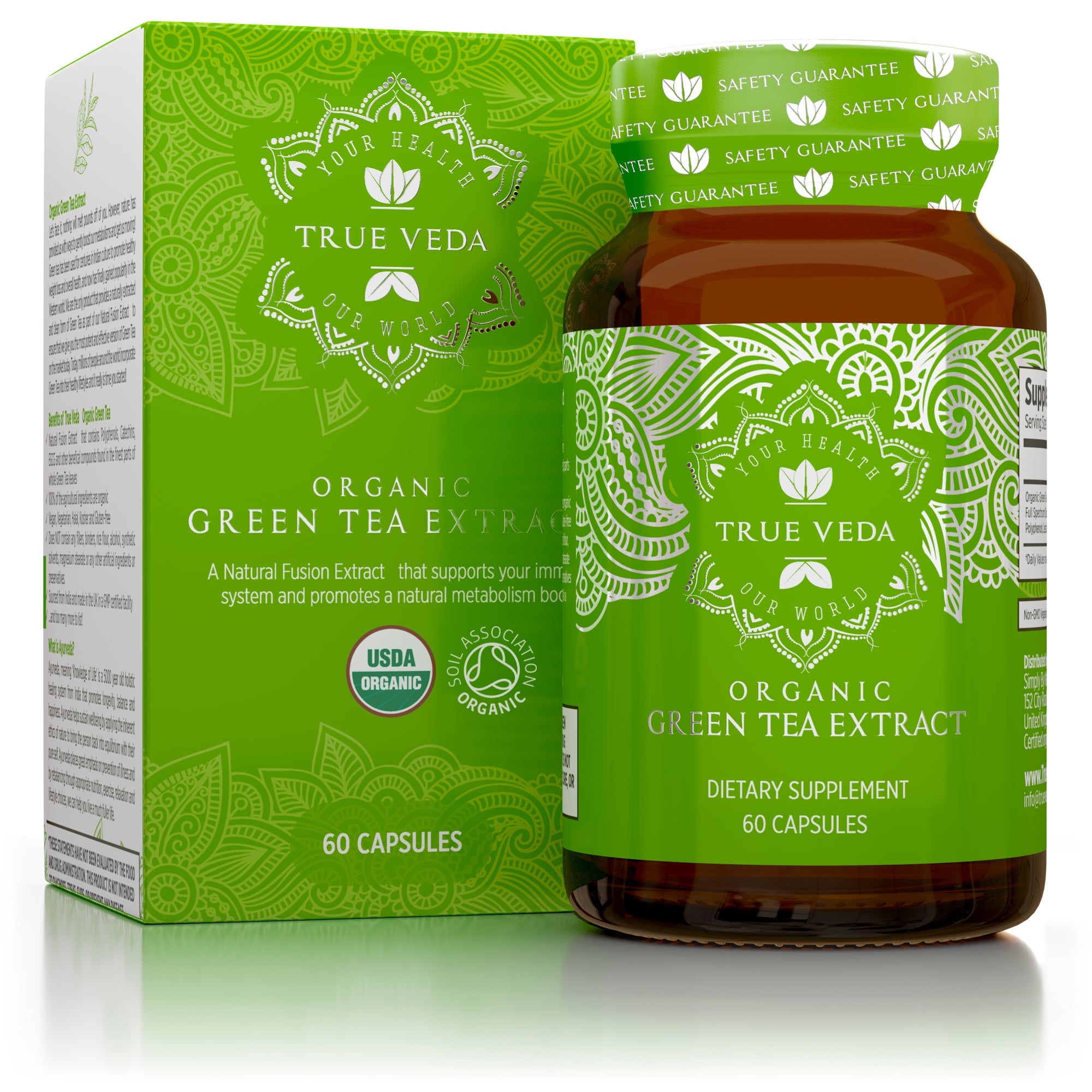 True Veda Organic Green Tea 60 Capsules – MicroBio Health™