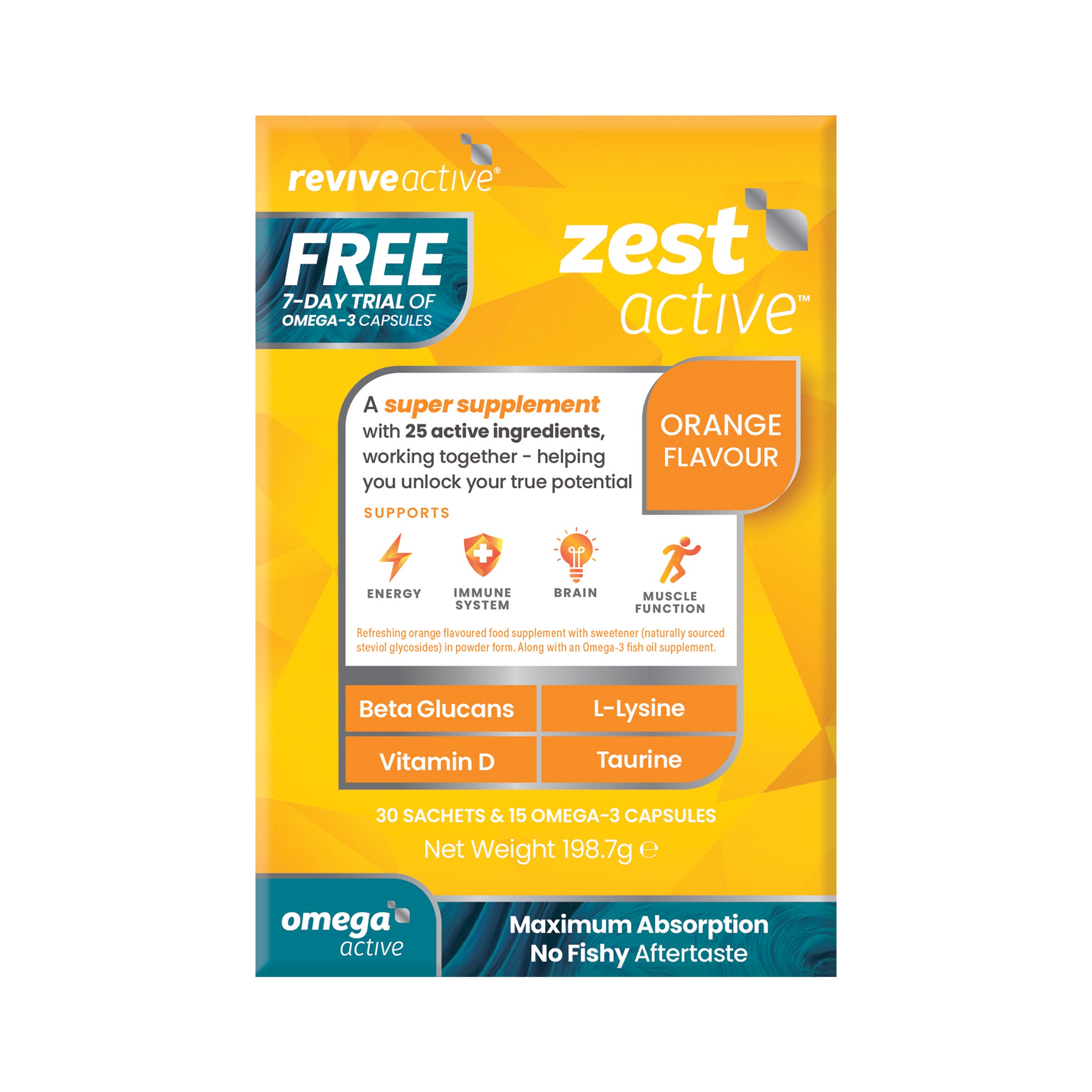 Zest Active 30-day Box + Free Omega Active Capsules (Orange) | Premium ...
