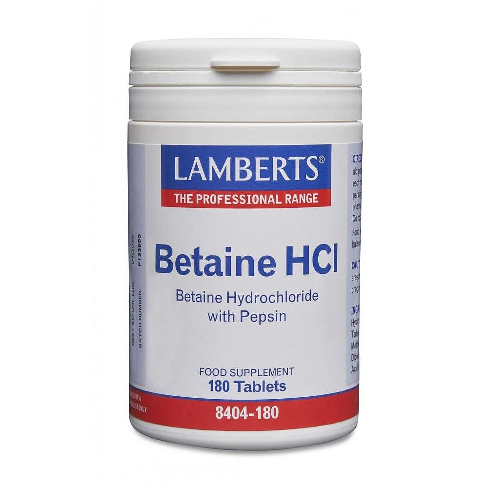 Lamberts Betaine HCL With Pepsin 180 Tablets – MicroBio Health™