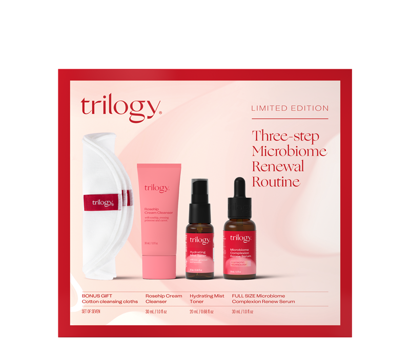 Trilogy Three-step Microbiome Renewal Routine Gift Set – MicroBio Health™