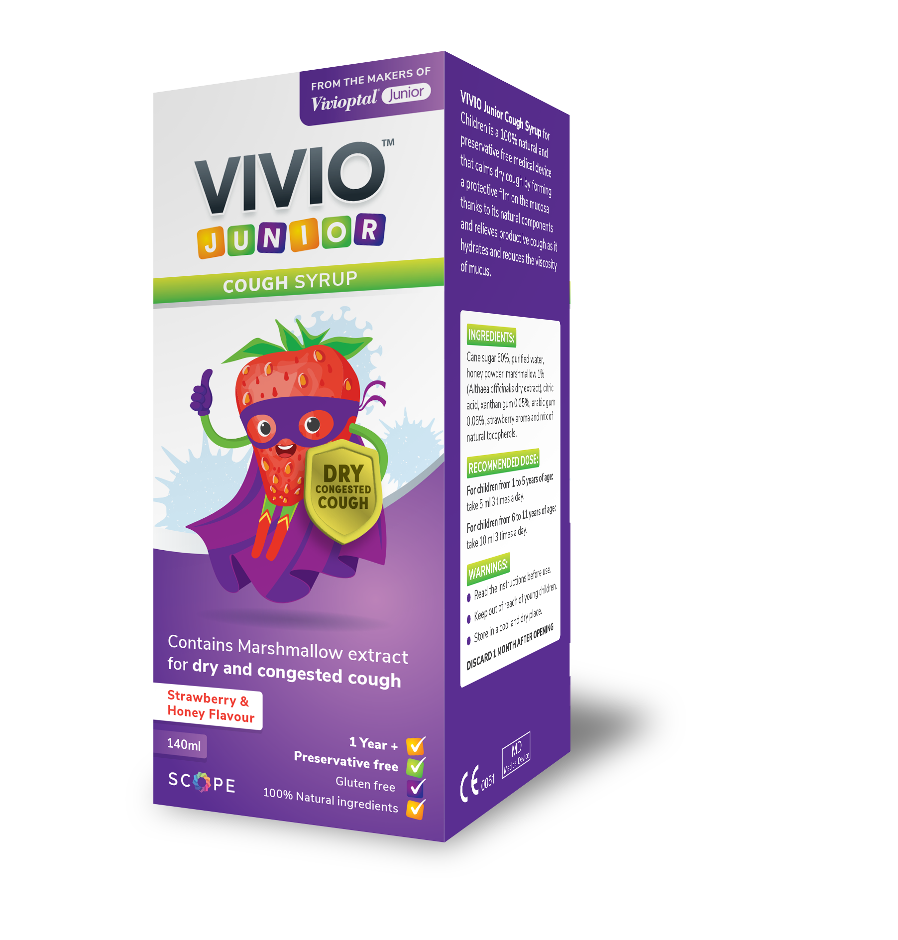 Vivio Junior Cough Syrup 140ml – MicroBio Health™